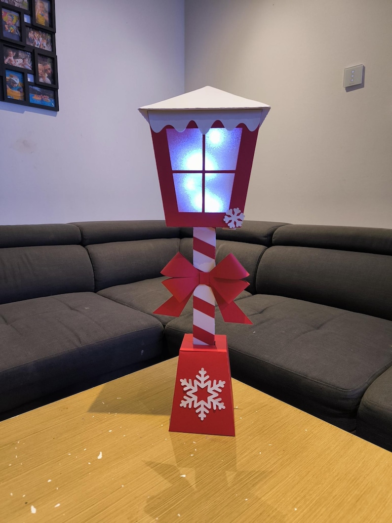 Christmas Paper Lantern Lamppost – Digital Download – DIY Papercraft ...