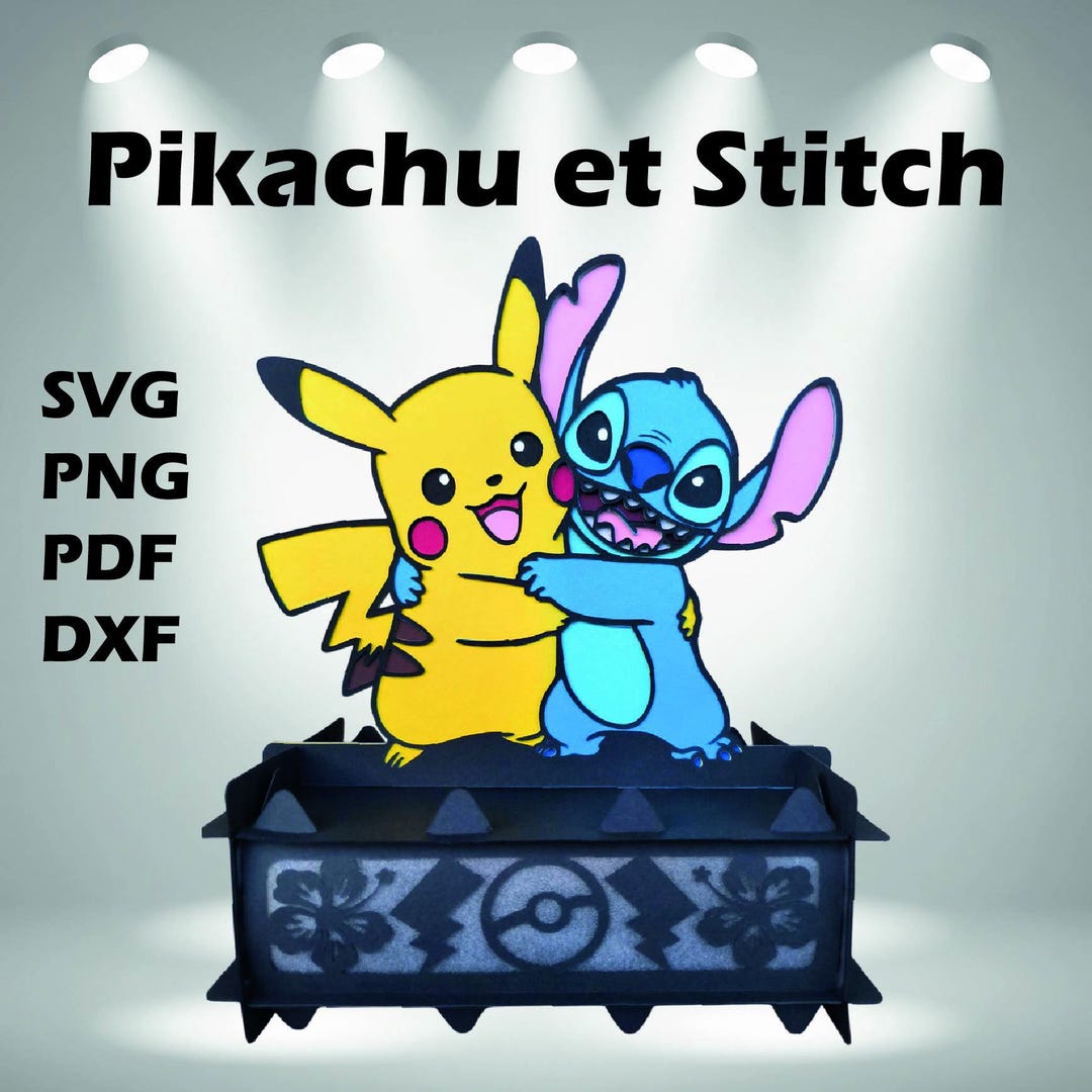 Pikachu and Stitch Lantern - Etsy
