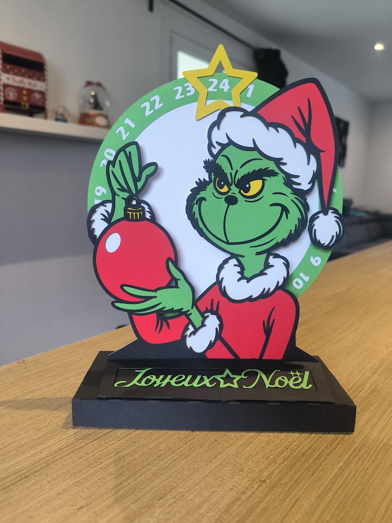 Grinch Advent Calendar - DIY Digital File - Christmas Decoration ...