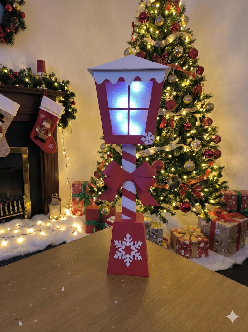 Christmas Paper Lantern Lamppost – Digital Download – DIY Papercraft ...