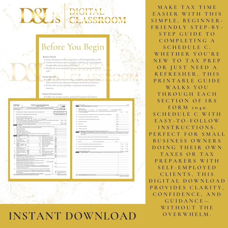 Step-by-step Guide to Completing Schedule C | Small Business Taxes ...