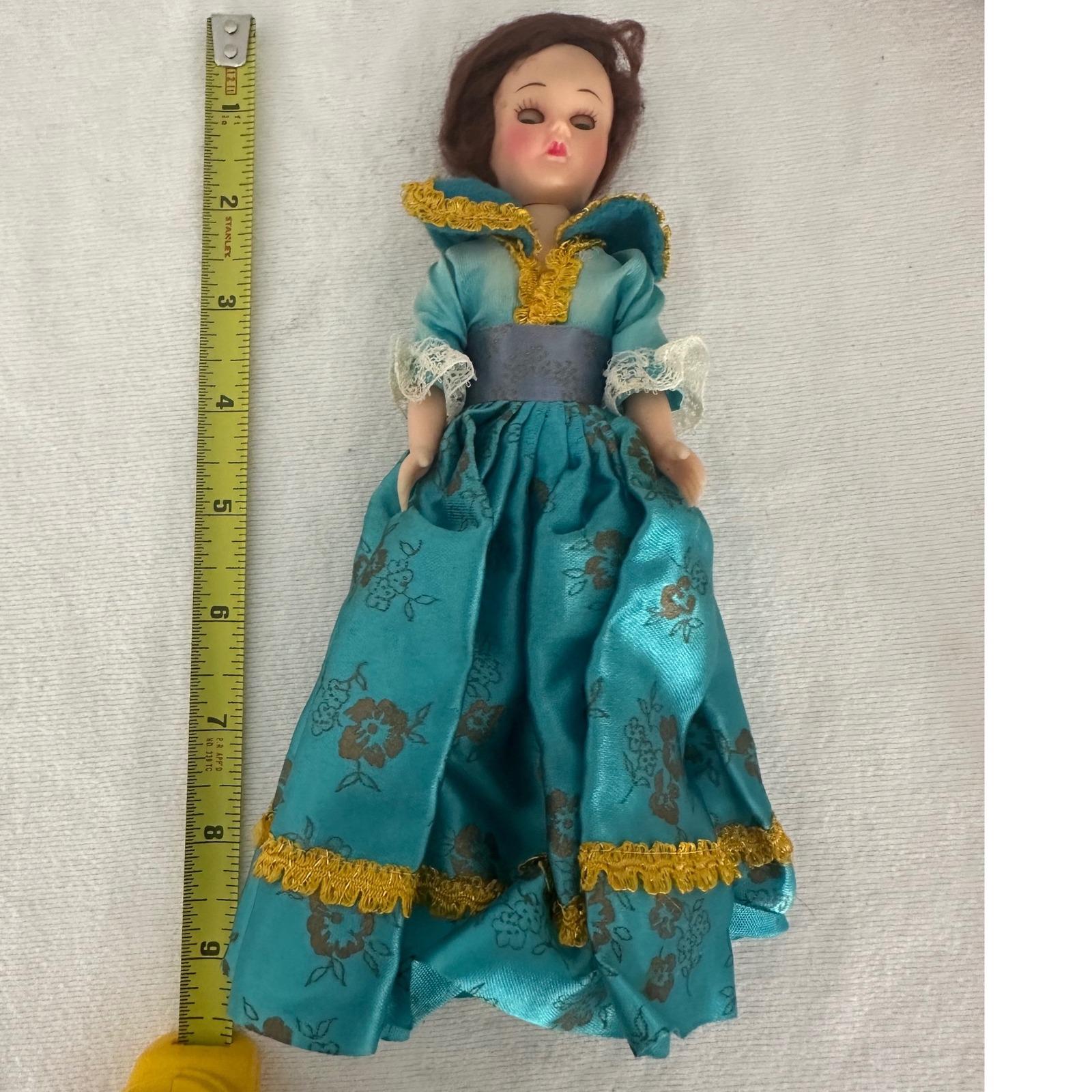 Old Doll With Sleepy Eyes, Blue & Gold Dress Vintage - Etsy