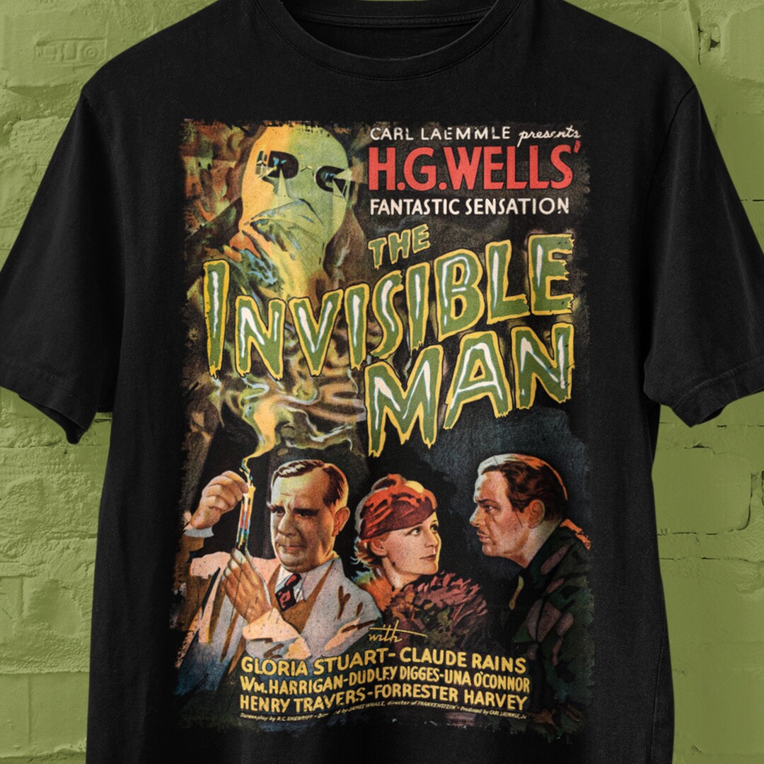 The Invisible Man T Shirt, HG Wells Shirt, the Invisible Man Graphic T ...