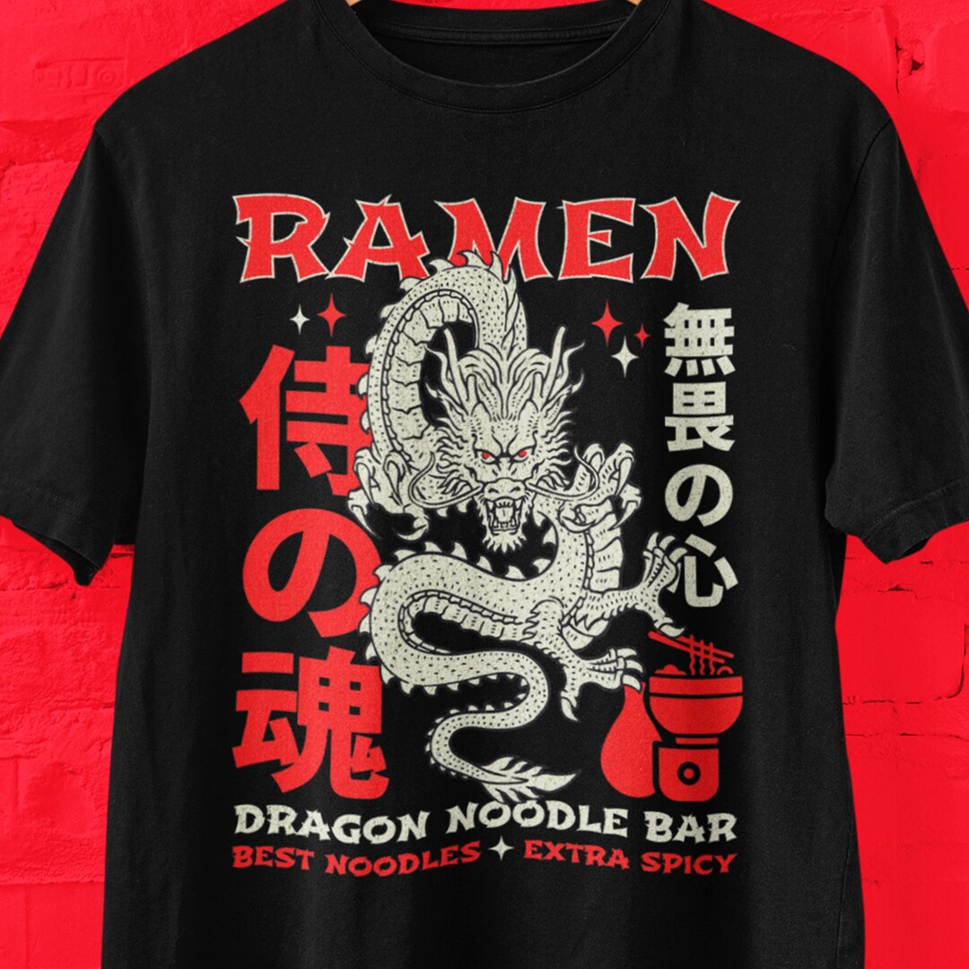 Ramen T Shirt, Dragon Noodle Bar Shirt, Ramen Lover Gift, Japanese ...