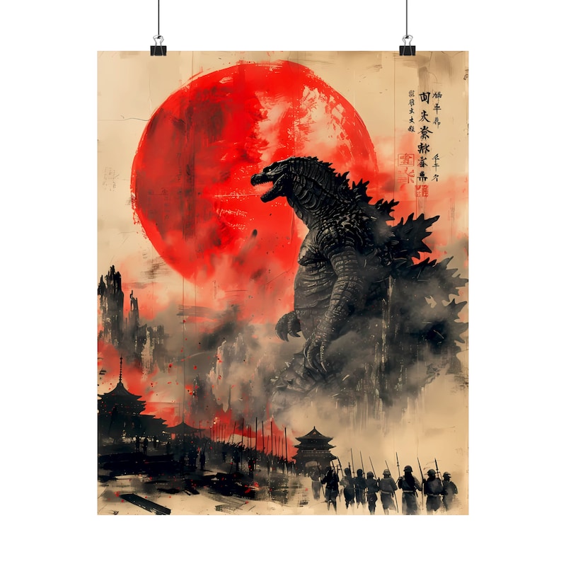 Godzilla Poster - Etsy