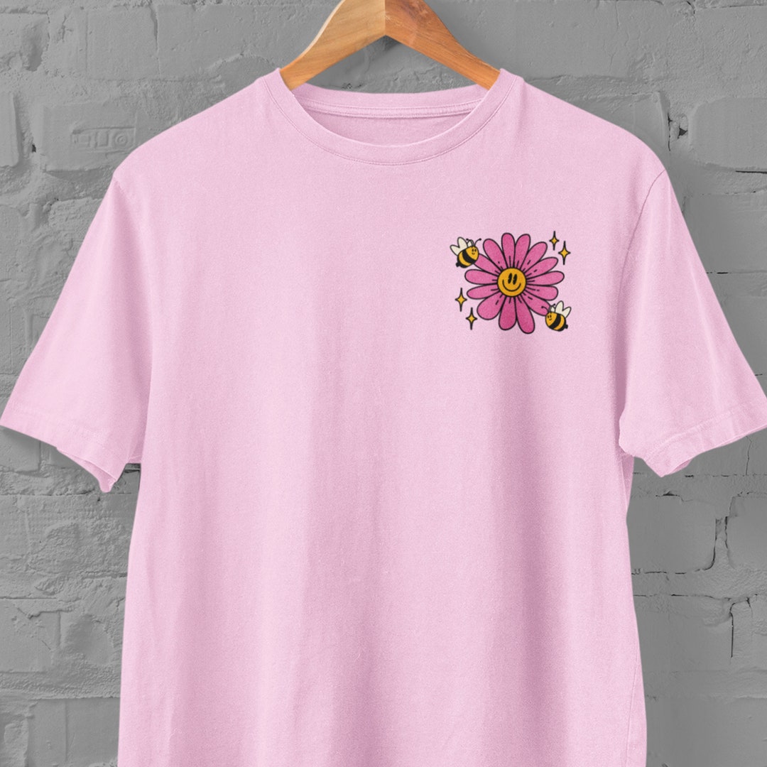 Retro Flower Power Tee, 2 Sided Groovy Hippie Shirt, Flower Power Shirt ...