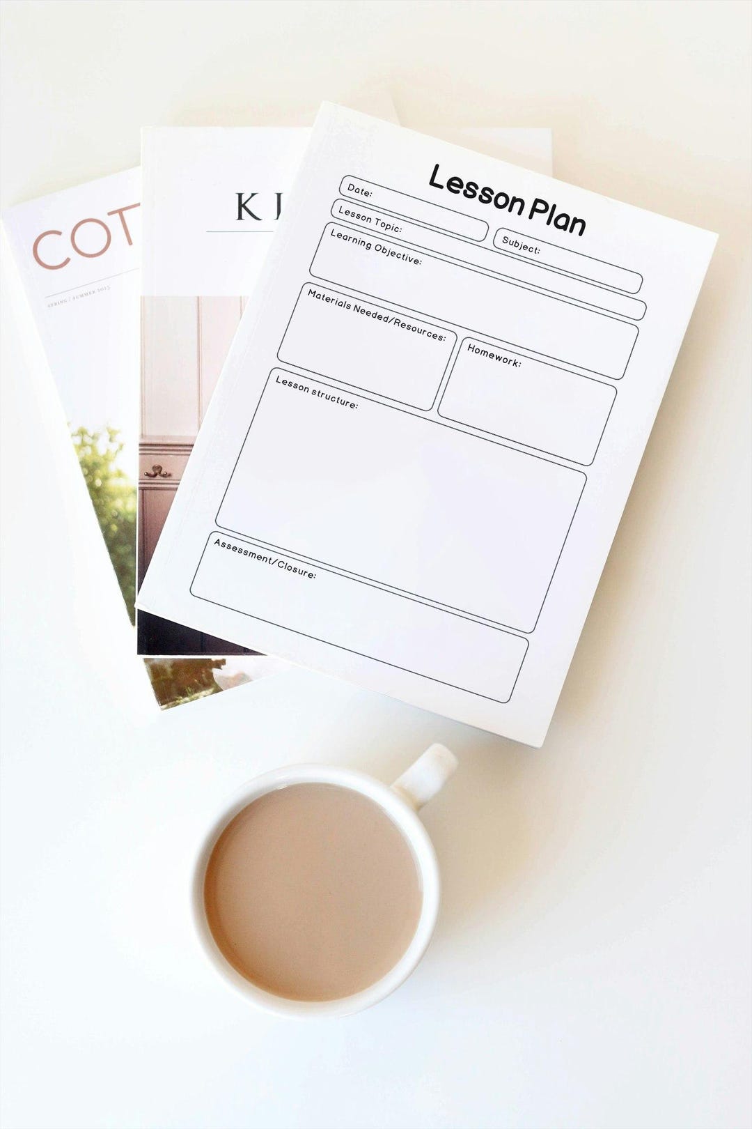 Lesson Plan Template, Daily Lesson Plan Printable, Lesson Planner, Homeschool Planner, Teacher ...