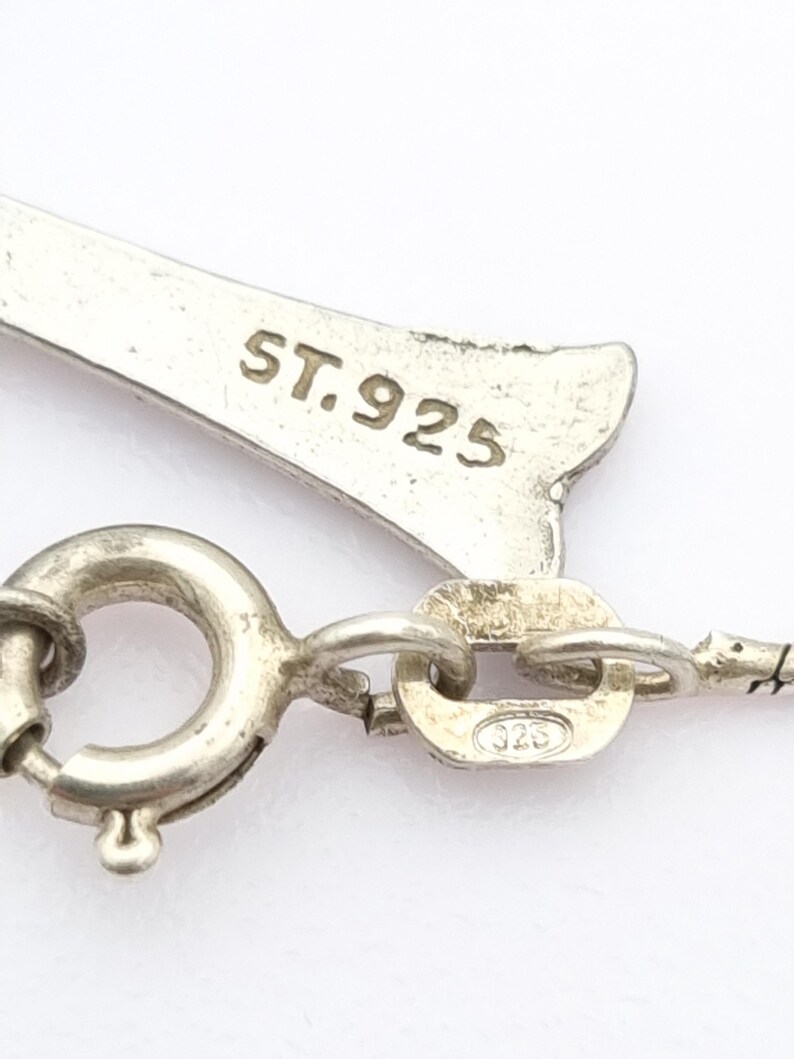 Vintage Sterling Silver Cross Necklace: 925 Snake Chain, Christian ...