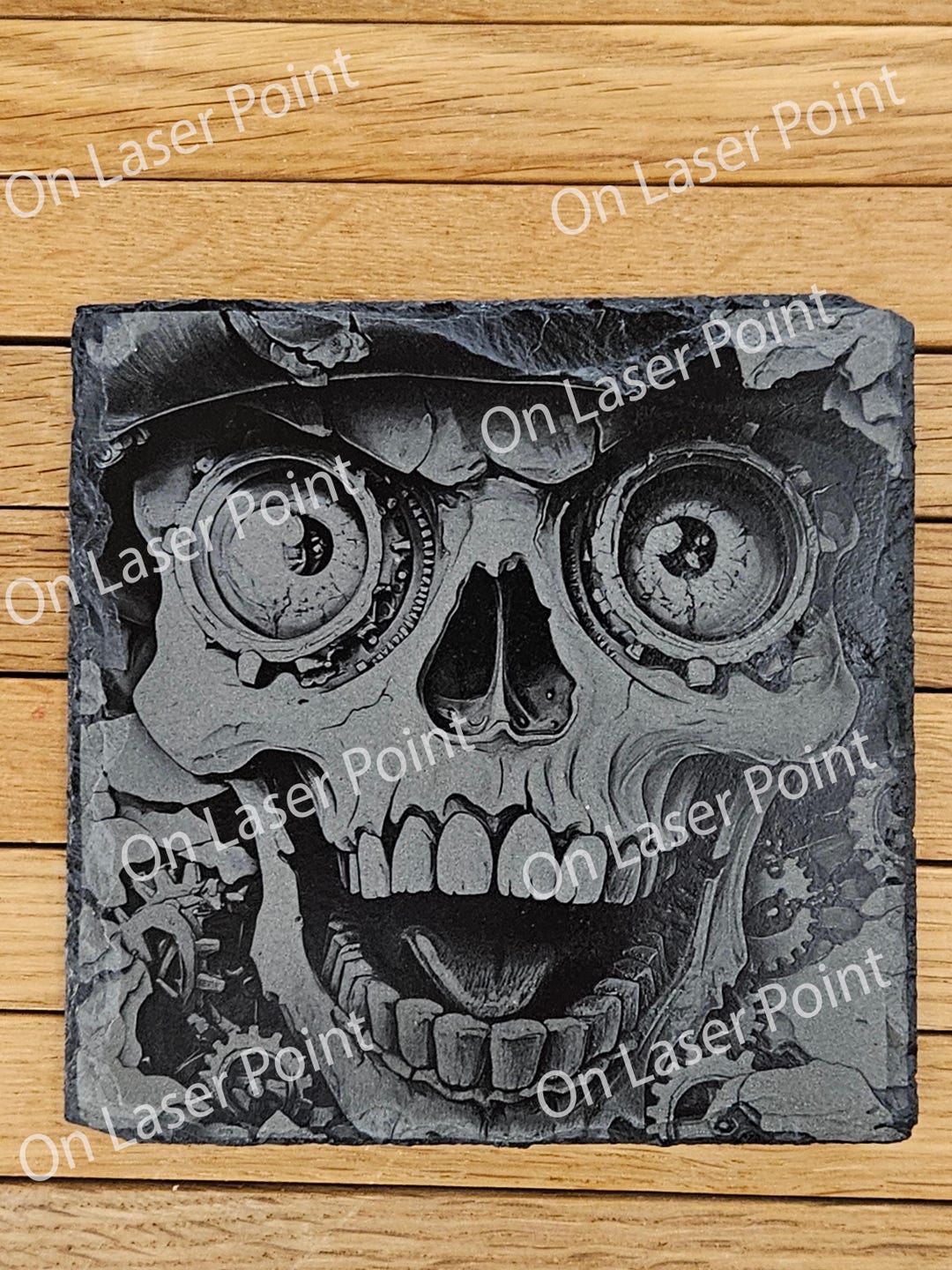 Steampunk Skull Laser Engraving File: Gear-eyed Skeleton Art (digital ...