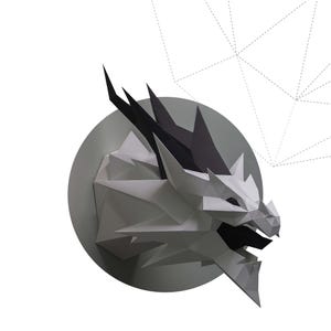 Papercraft 3d DRAGON Sculpture Pepakura Wall Decor Smaug From Fantasy ...