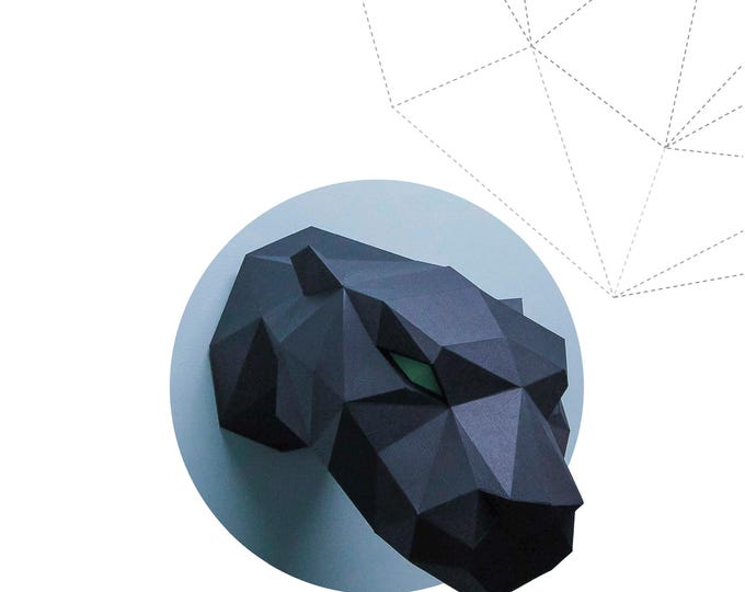 JAGUAR 3D Papercraft / Jaguar 3d Origami / Make Your Own Trophy / DIY ...