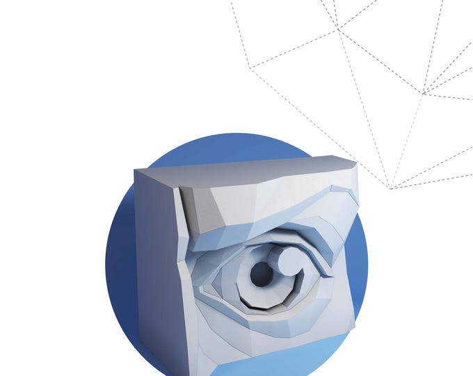 Papercraft 3D EYE of DAVID SCULPTURE Left and Right Pepakura ...