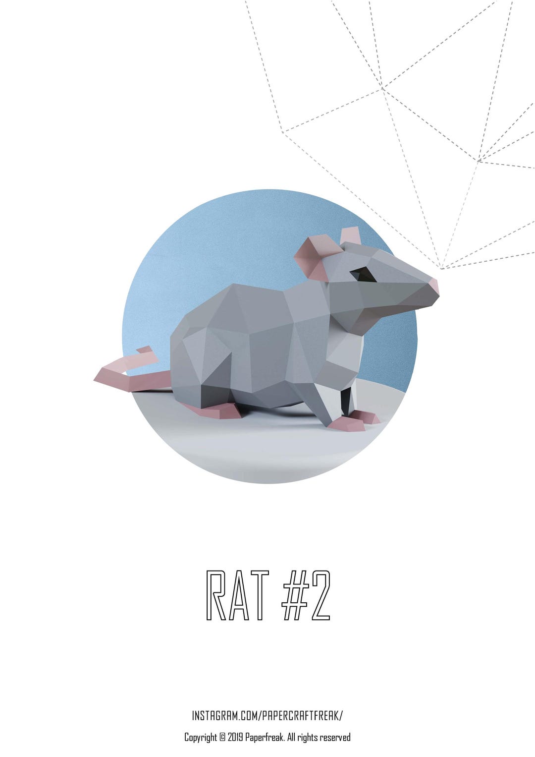 Papercraft 3d RAT MOUSE #2 Low Poly Paper Sculpture Diy Gift Decor Kids ...