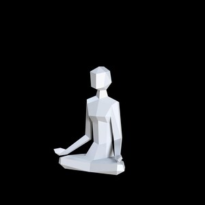 Papercraft 3D YOGA GIRLS Vipassana Meditation Templates 4 Version ...