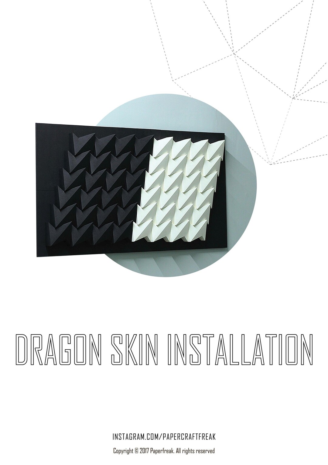 Papercraft 3D DRAGON Skiin INSTALLATION Pepakura PDF Template Low Poly ...