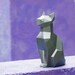 Papercraft 3D SITTING CAT Figure Pepakura Pdf Template Low Polygonal ...