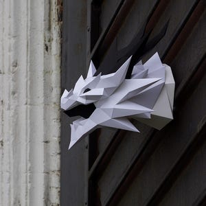 Papercraft 3d DRAGON Sculpture Pepakura Wall Decor Smaug From Fantasy ...