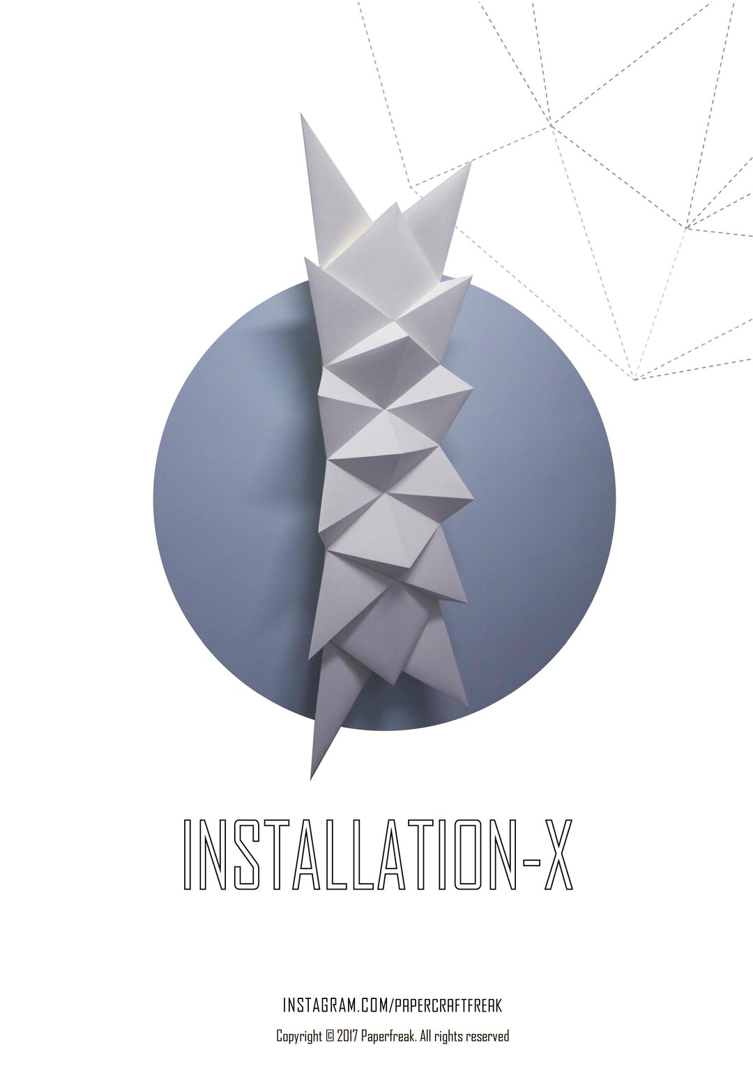 Papercraft 3D SPIKES INSTALLATION Acoustic Panel Pepakura PDF Template ...