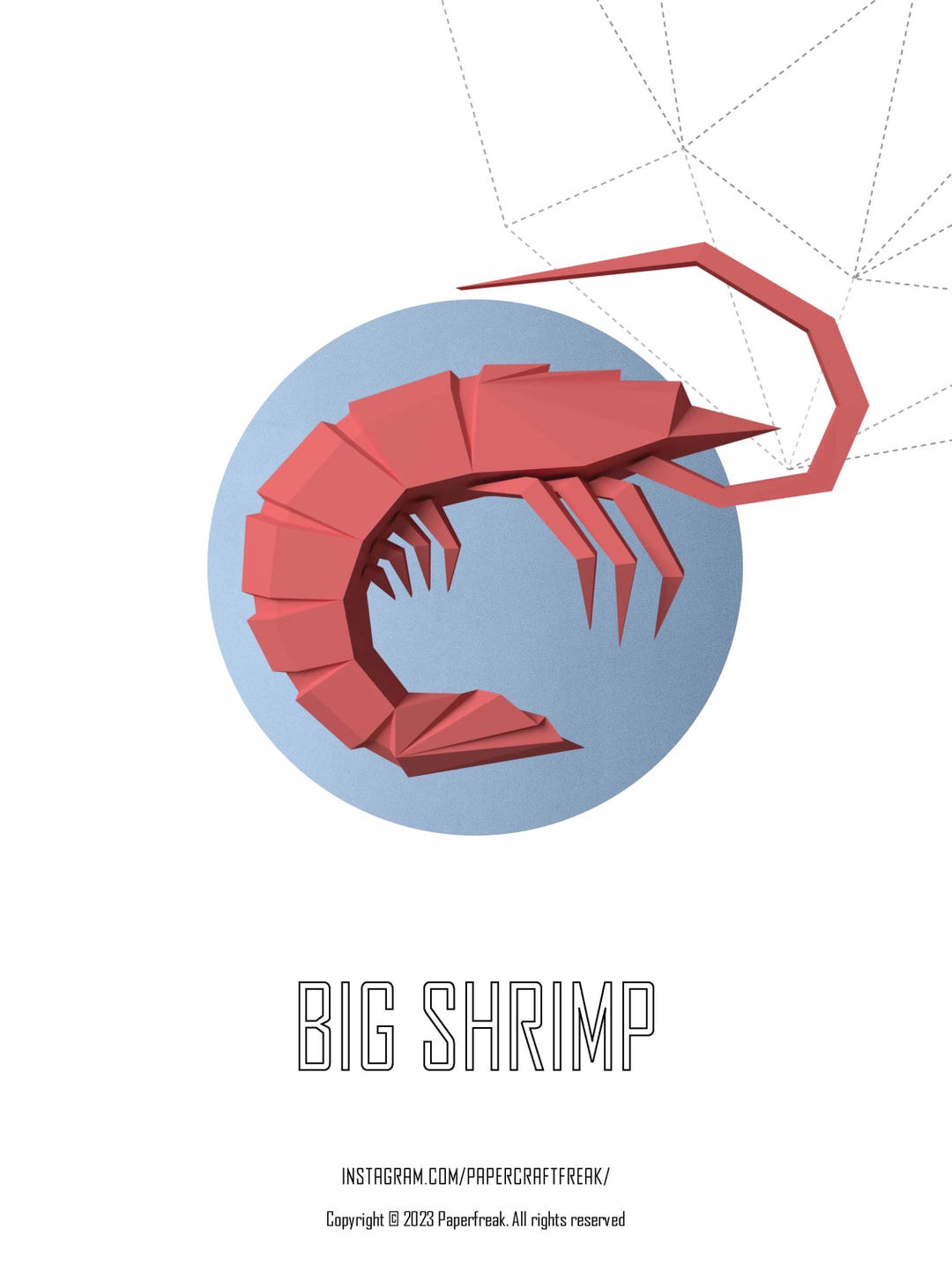 Papercraft 3d SHRIMP Pepakura PRAWNS Sea Food Creatures Animal ...