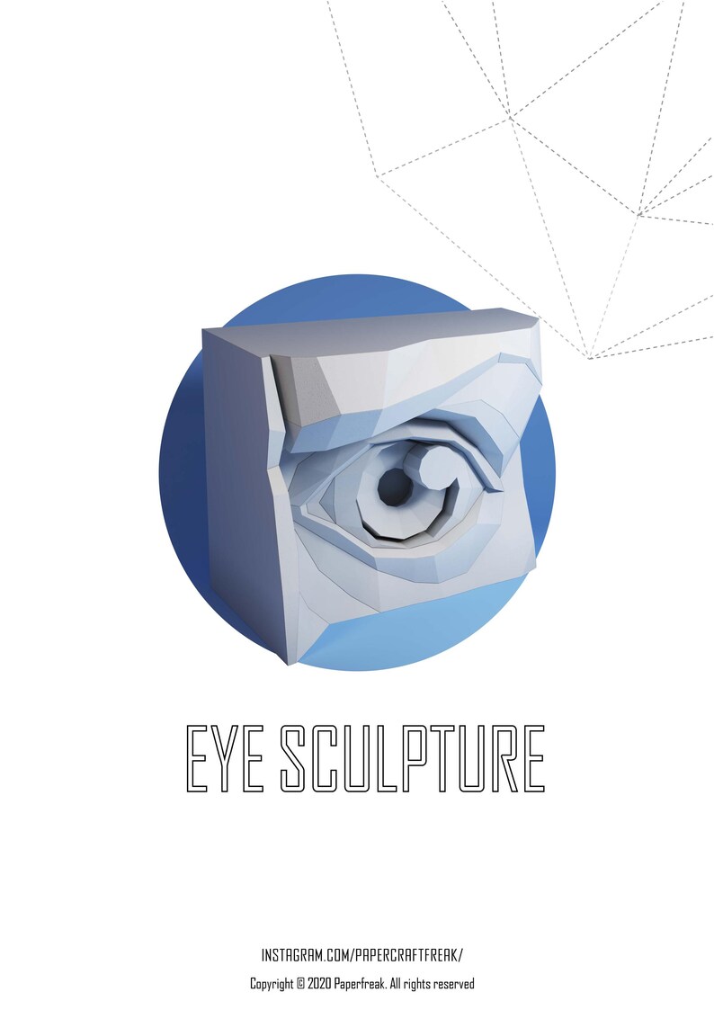 Papercraft 3D EYE of DAVID SCULPTURE Left and Right Pepakura ...