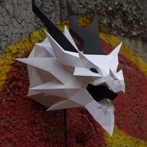 Papercraft 3d DRAGON Sculpture Pepakura Wall Decor Smaug From Fantasy ...