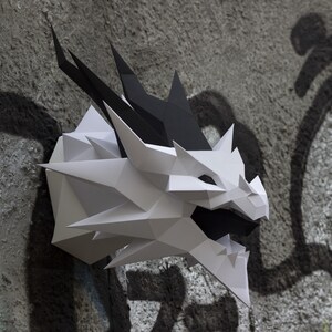 Papercraft 3d DRAGON Sculpture Pepakura Wall Decor Smaug From Fantasy ...