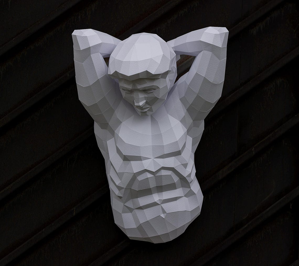 Papercraft 3D ATLAS Sculpture Pepakura ATLANT From the Myths of Ancient ...