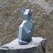 Papercraft 3D SITTING CAT Figure Pepakura Pdf Template Low Polygonal ...