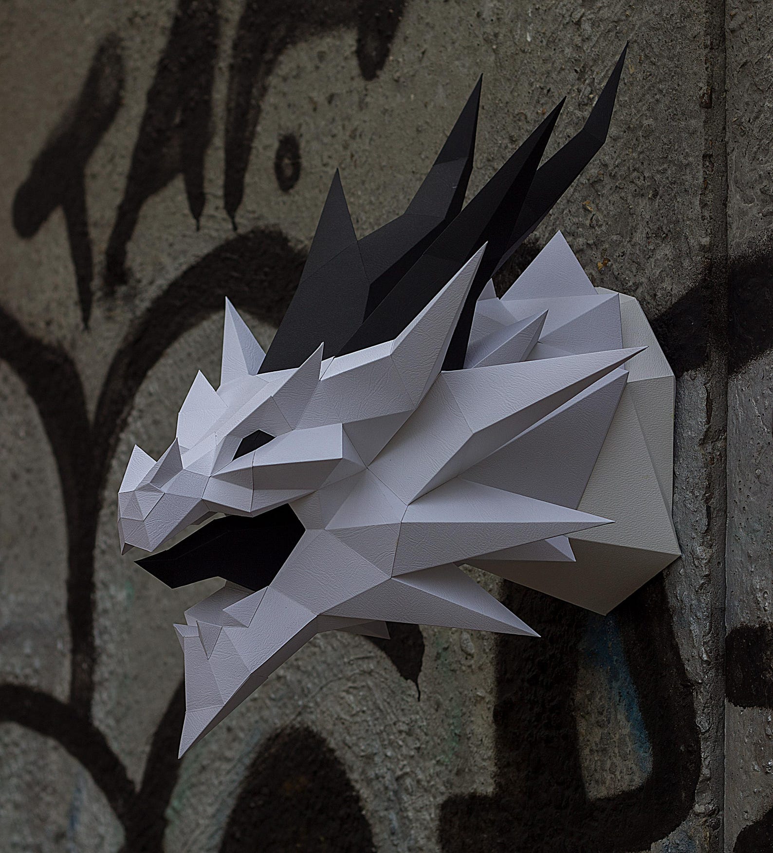 Papercraft 3d DRAGON Sculpture Pepakura Wall Decor Smaug From Fantasy ...
