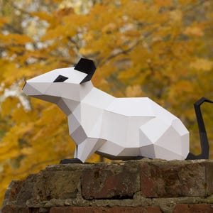 Papercraft 3d RAT MOUSE #2 Low Poly Paper Sculpture Diy Gift Decor Kids ...