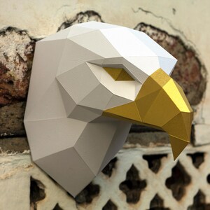 Papercraft 3D EAGLE Head Pepakura PDF Template Low Poly Paper Sculpture ...