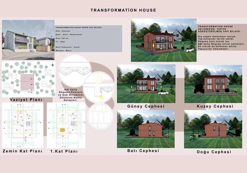 Modern 2-story House Plan (180sqm) Wood & Stone Facade | DWG + PDF ...