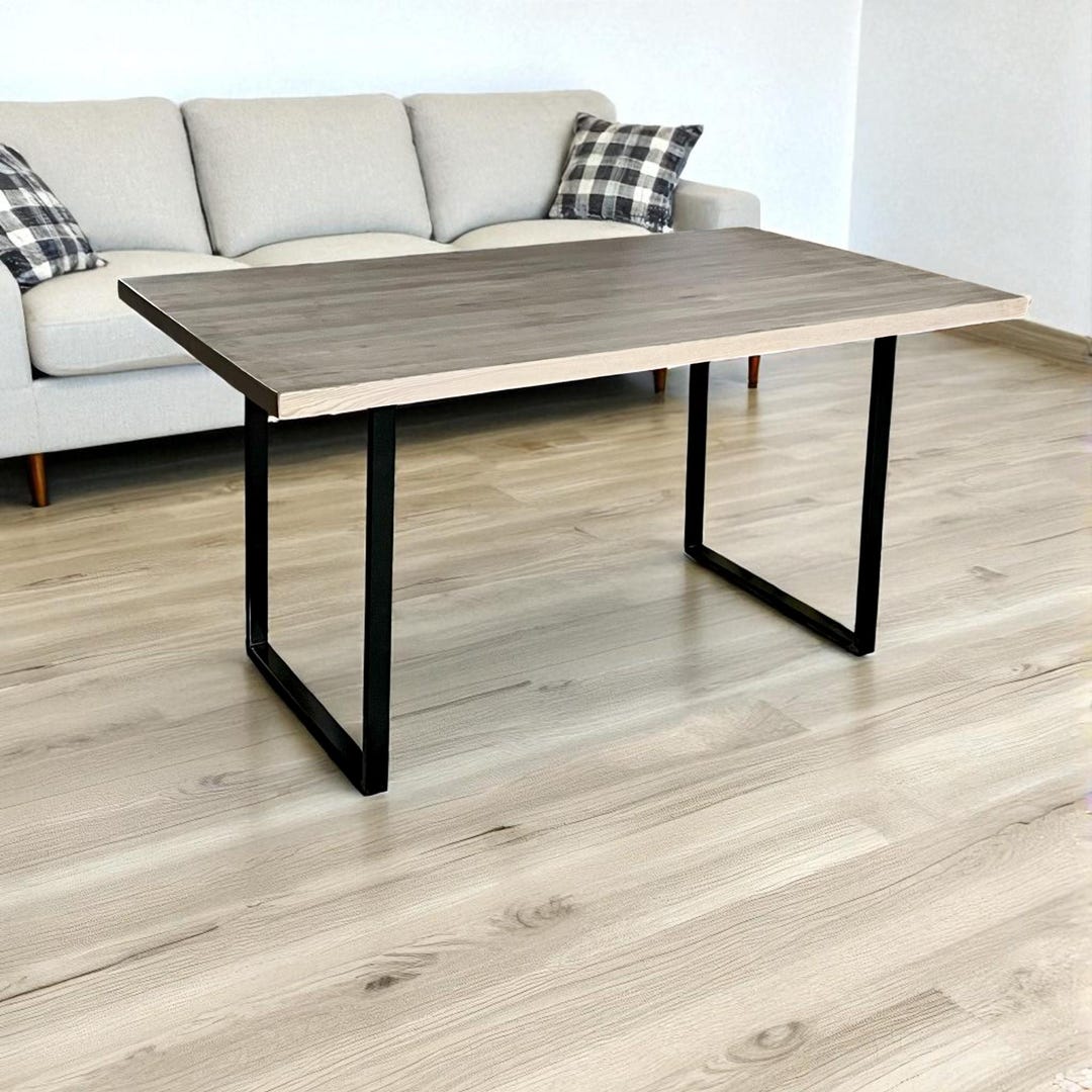 Rectangular Steel Table Legs (set of 2), Heavy Duty Metal Base for ...