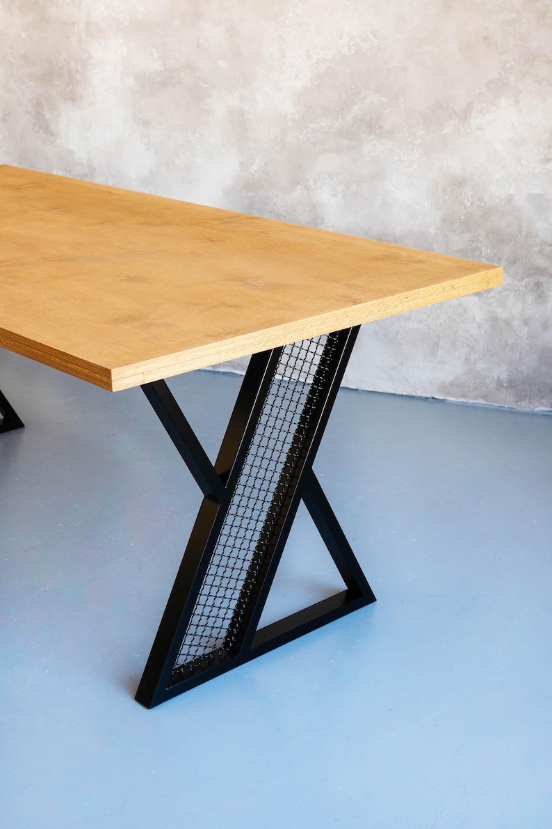 Metal Dining Table Legs (set of 2) X Shape, Chrome Steel Table Legs ...