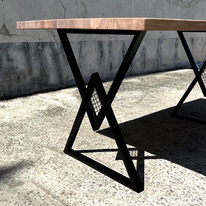 Gold Metal Table Legs - Modern X Frame Table Base, Handmade Steel Legs ...