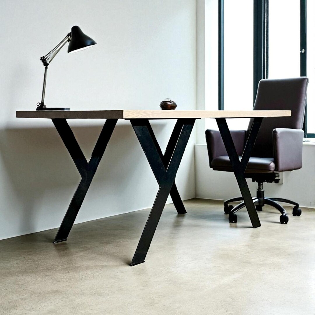 Black Steel Y Shape Table Legs, Heavy Duty Metal Base for Office Desk and Work Table - Etsy