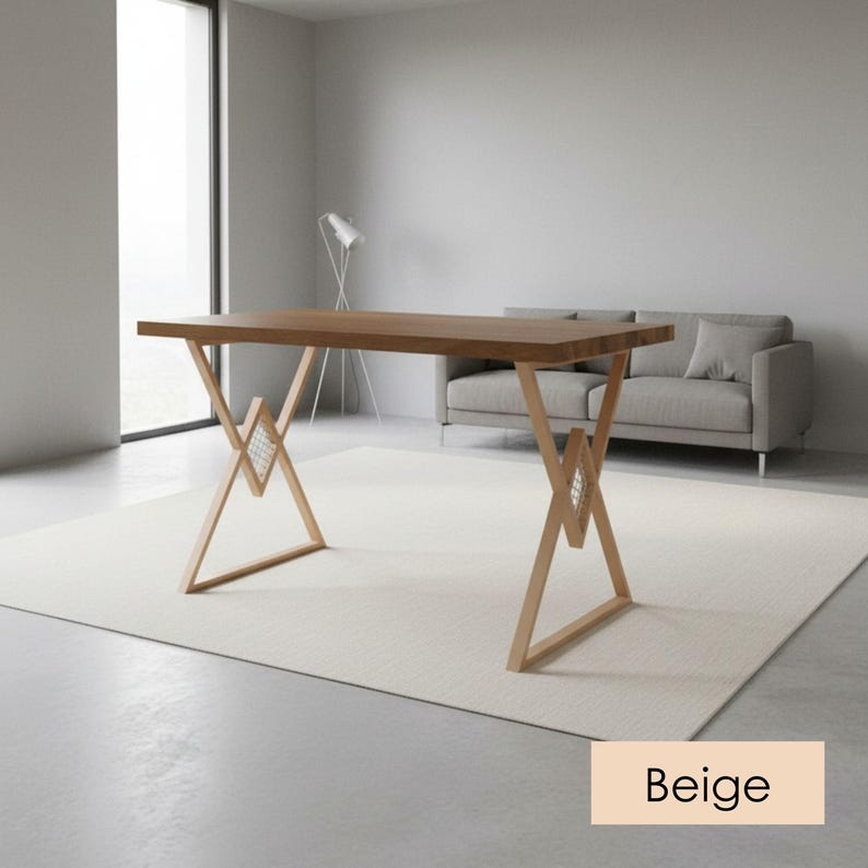 Gold Metal Table Legs - Modern X Frame Table Base, Handmade Steel Legs ...