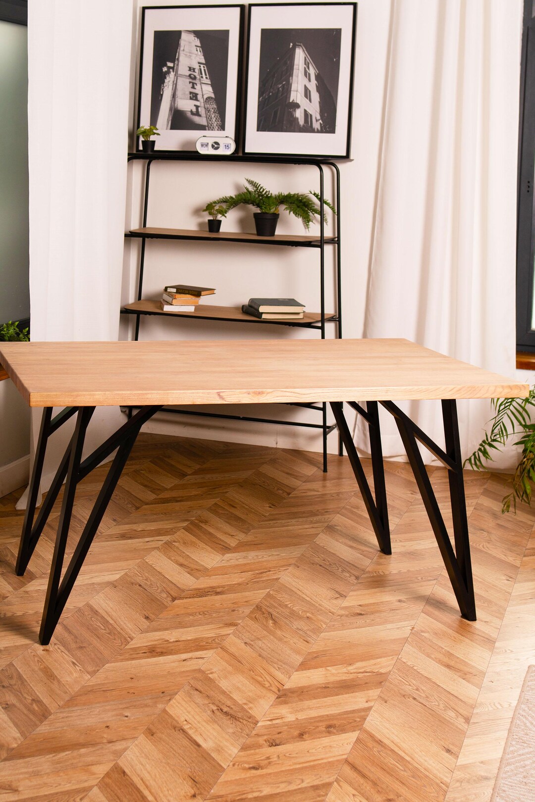 Metal Table Legs (set 4), Farmhouse Steel Base, Modern Metal Table Legs ...