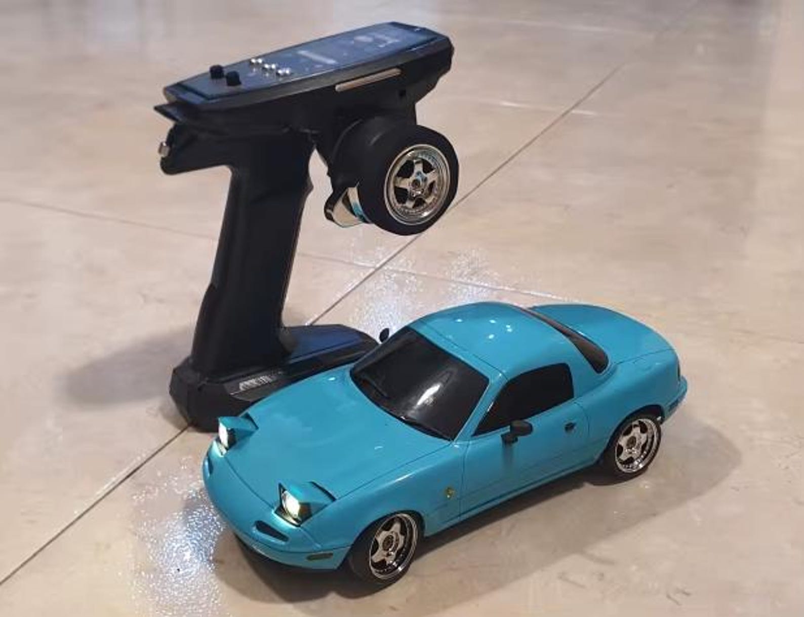 Blue Mazda MX-5 Miata RC Drift Car: Eyes Open Edition (1/18 Scale) - Etsy