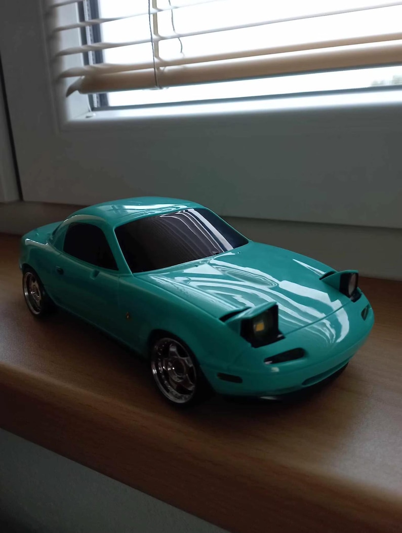 Blue Mazda MX-5 Miata RC Drift Car: Eyes Open Edition (1/18 Scale) - Etsy