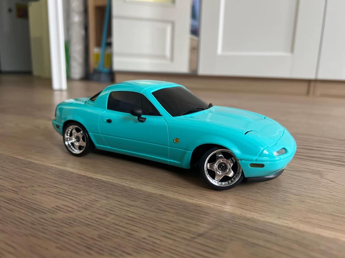 Blue Mazda MX-5 Miata RC Drift Car: Eyes Open Edition (1/18 Scale) - Etsy