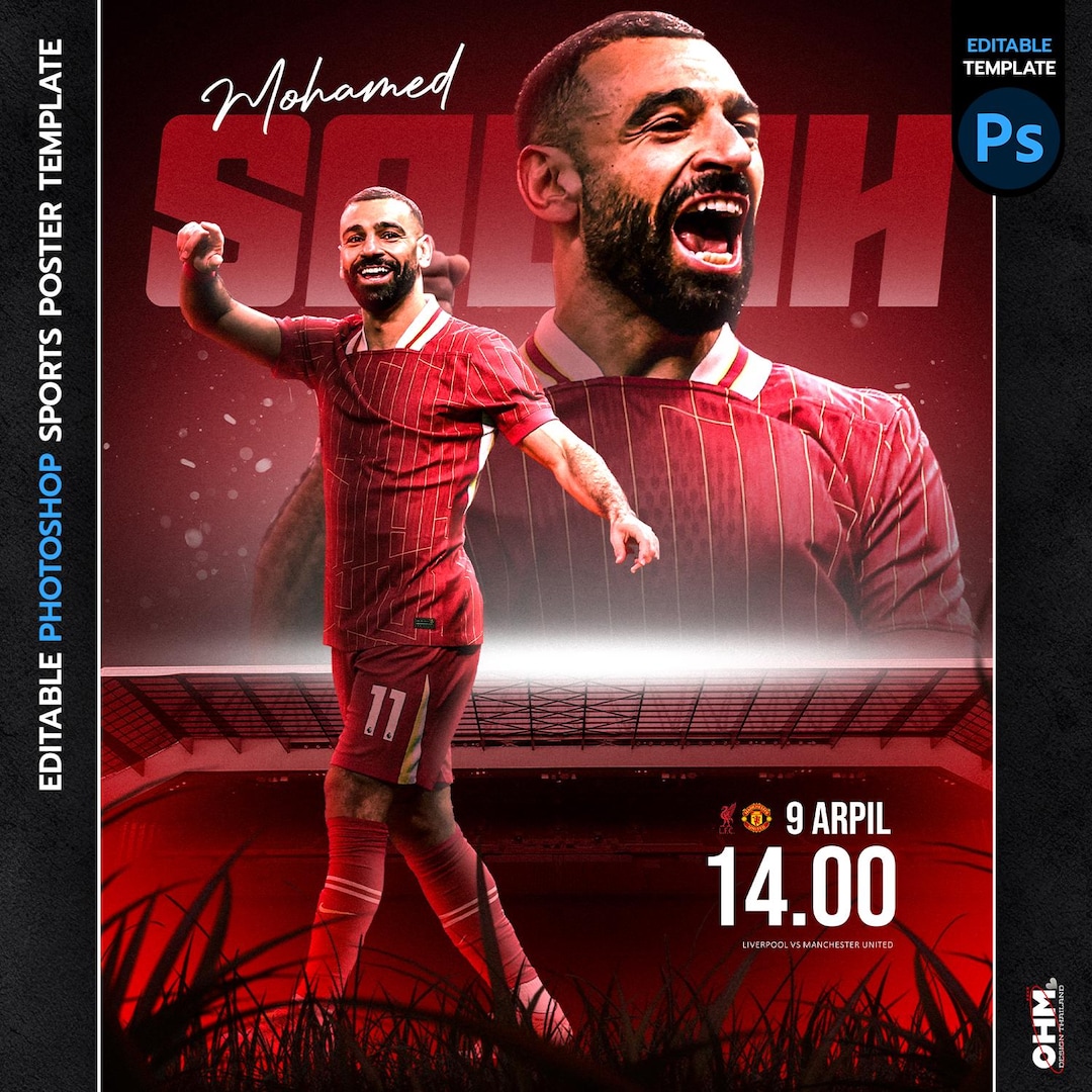 Editable Sports Poster PSD: Customizable Photoshop Template (digital ...