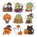 Kawaii Halloween Clipart Bundle: 44 Spooky Cartoon Characters (PNG, AI ...