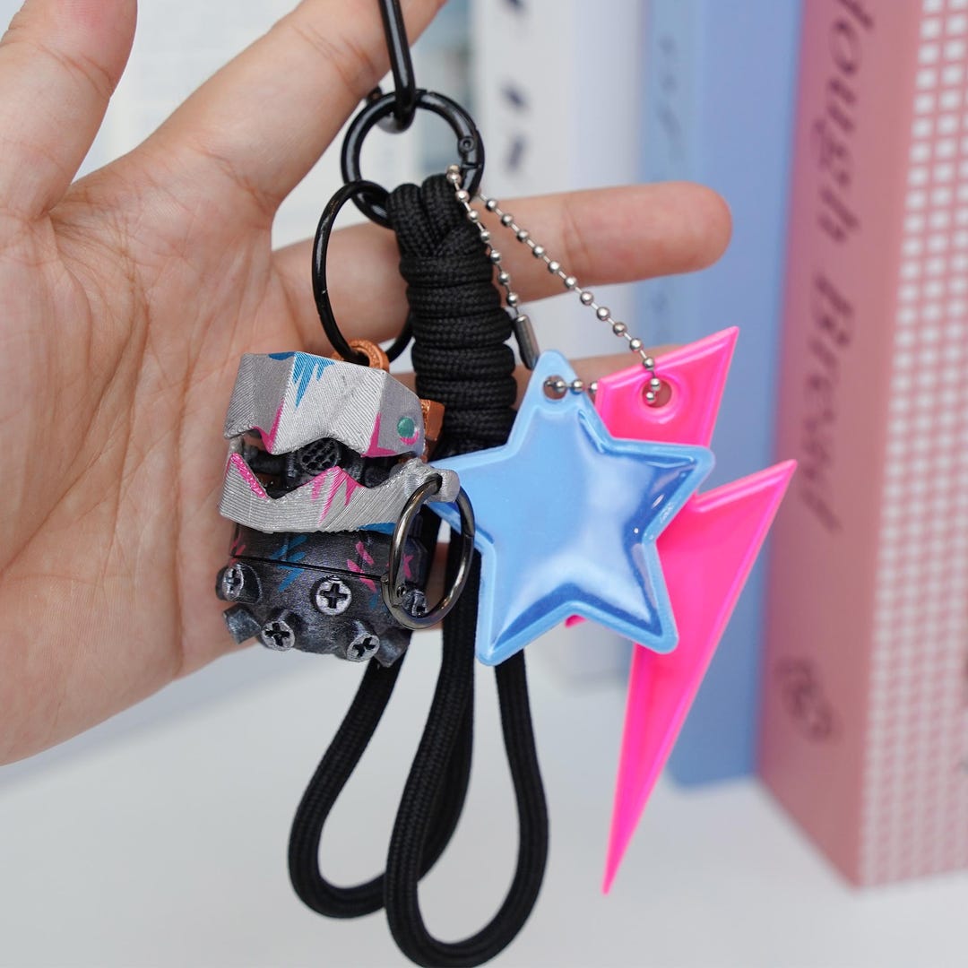 Arcane Jinx Flame Chompers Keychain, 3d-print LOL Collectible, League ...