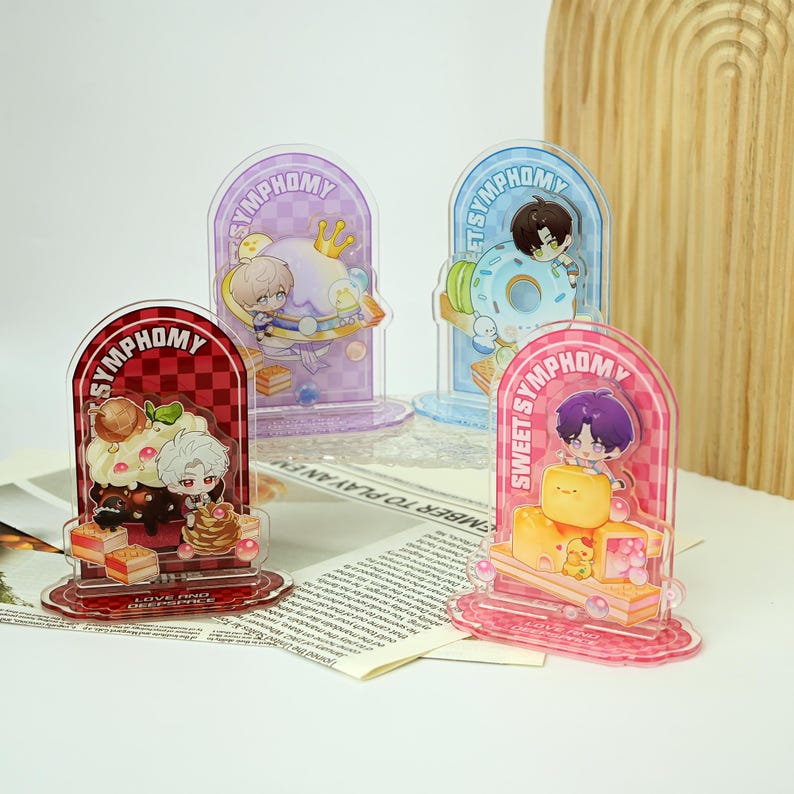Love and Deepspace Acrylic Standee, Cute Dessert Theme, Rafayel Sylus ...