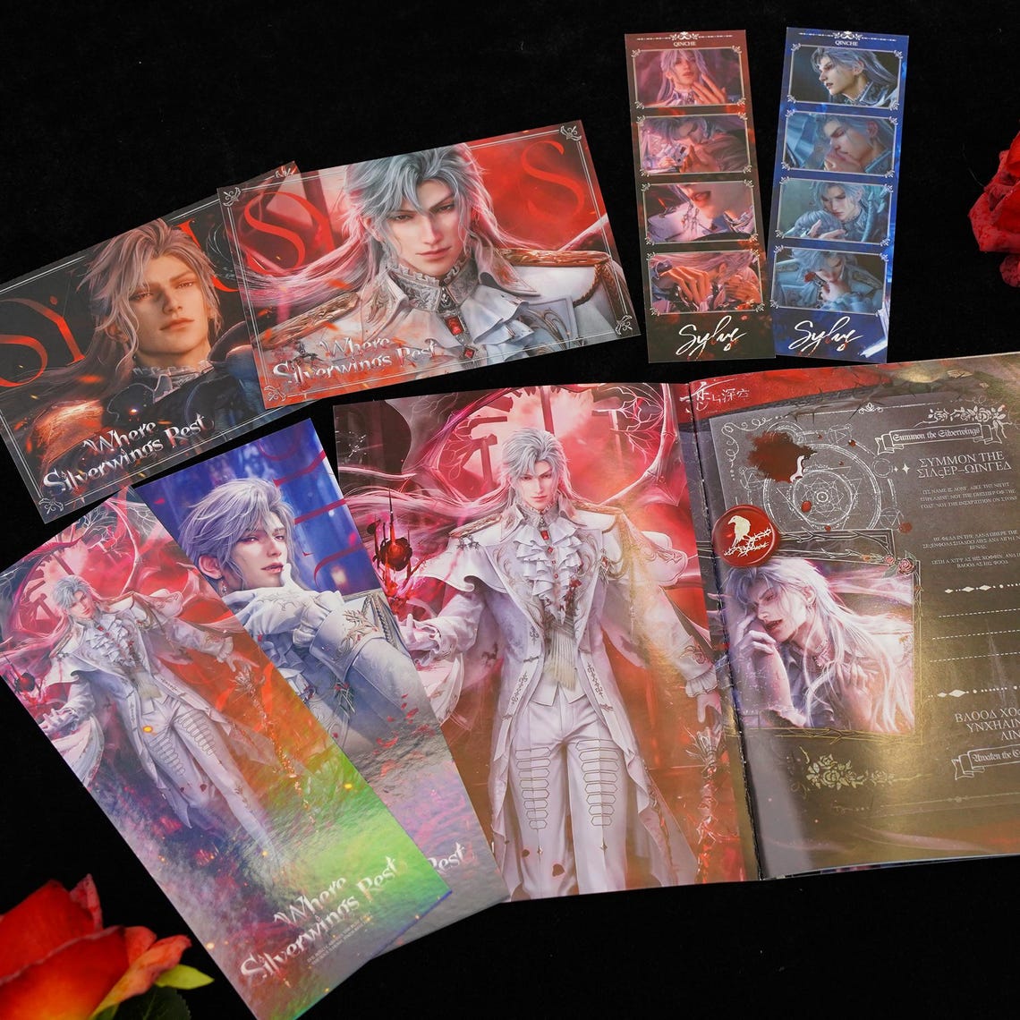 Love and Deepspace Sylus Silverwing Fiend Standee Gift Box Set Gift for ...