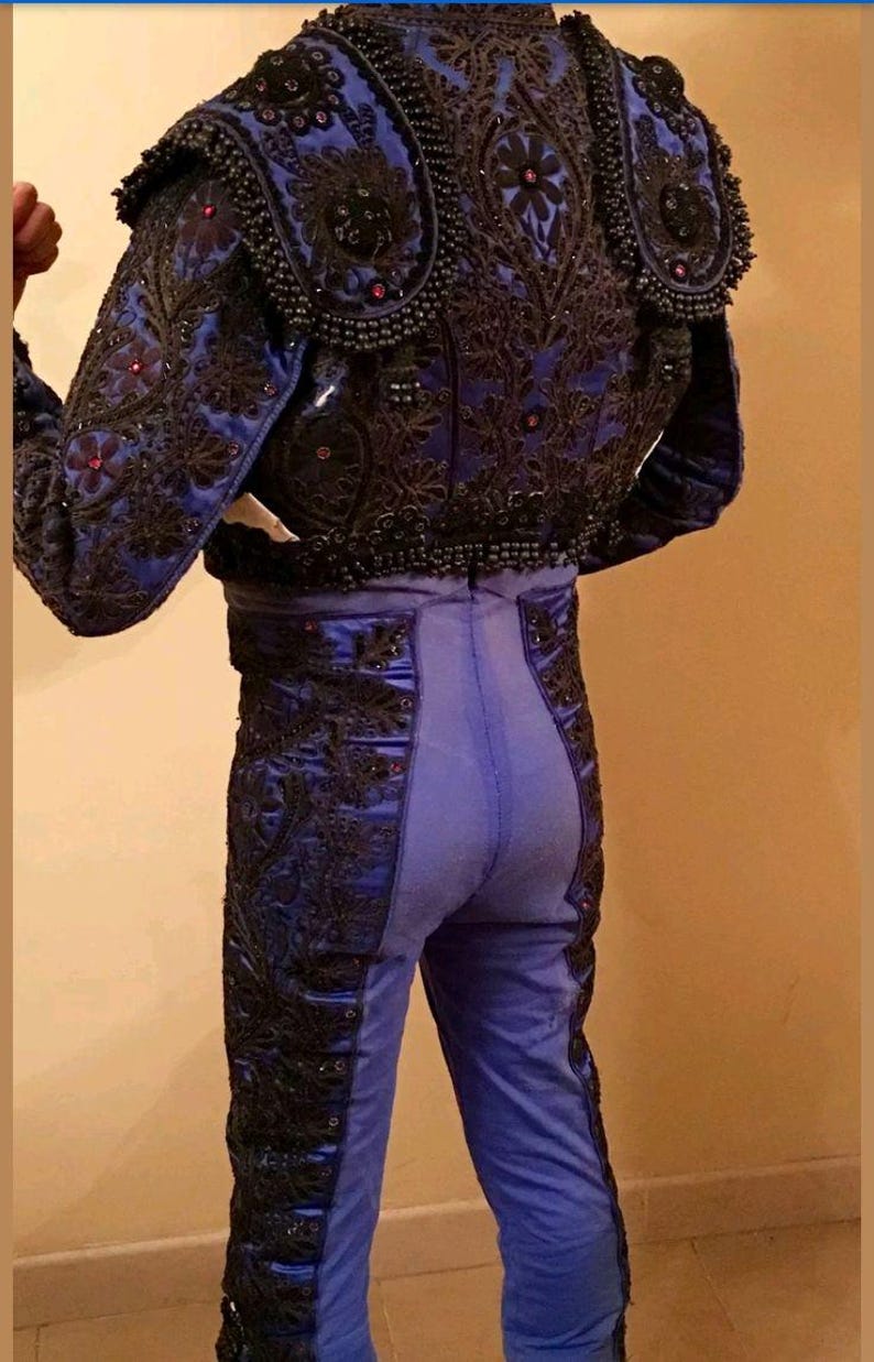 Royal Blue Matador Suit | Traditional Bullfighter Costume | Embroidered ...