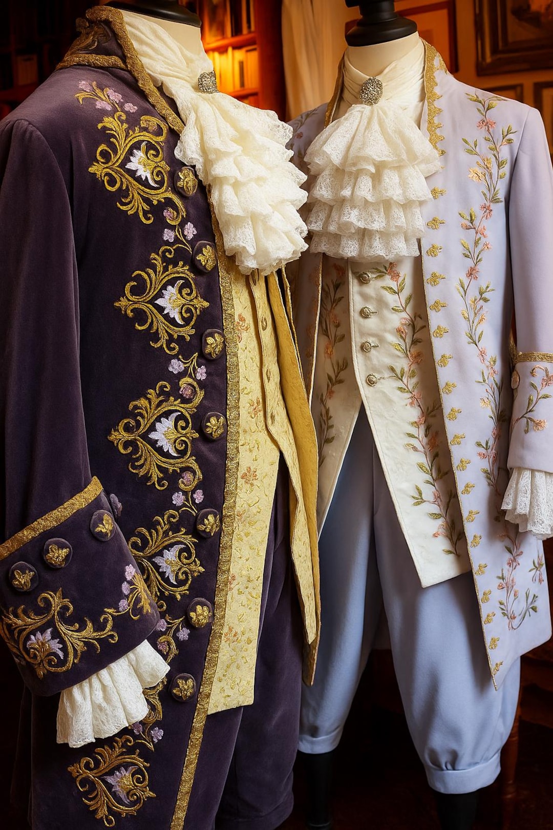 18thcentury Rococo Court Coats Embroidered Suit 1700s Historical Theatre Balls, Cosplay and Gala ...
