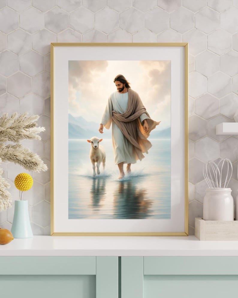 He Saved the One, Jesus and Lamb Art, Good Shepherd, Leave the 99 ...