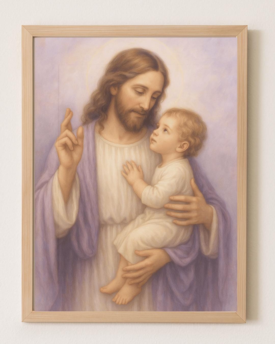 Jesus and Child Nursery Wall Art – Printable Christian Poster, Catholic ...